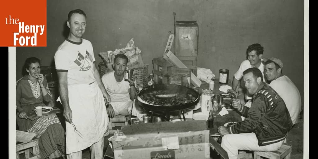 Barbecue during La Carrera Panamericana (Mexican Road Race), November ...