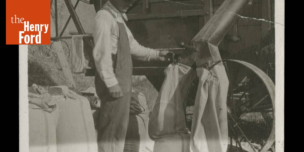 Grain Harvest at Ford Farms, Southeastern Michigan, circa 1923 - The ...