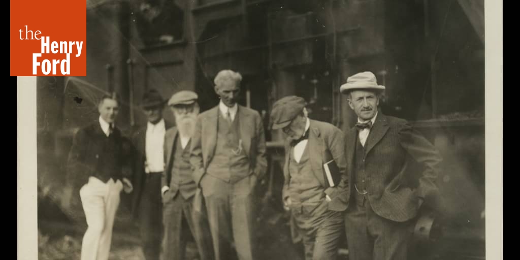 John Burroughs, Henry Ford, Thomas Edison, Harvey Firestone on a ...