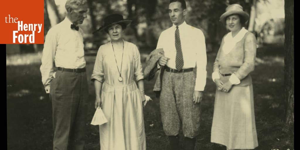 Henry Ford, Clara Ford, Edsel Ford and Eleanor Ford on a "Vagabonds ...