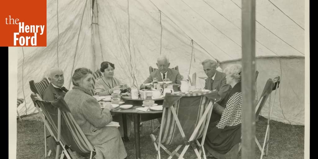 The "Vagabonds" Eating Breakfast at their Camp Site, 1923 - The Henry Ford