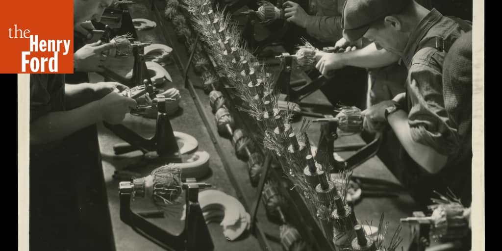 Workers on Armature Assembly Line at the Ford Rouge Plant, 1934 - The ...