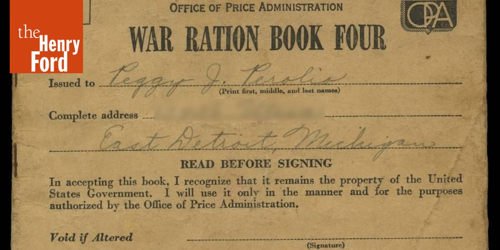 World War II Ration Book Four, 1943-1945 - The Henry Ford