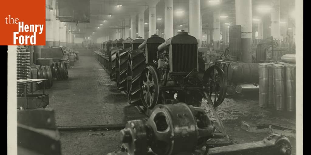 Fordson Tractor Assembly Line at the Ford Rouge Plant, 1921 - The Henry ...