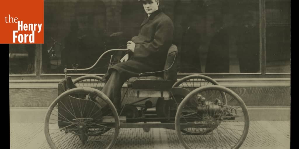 Henry Ford Driving 1896 Quadricycle in New York City, 1910 - The Henry Ford