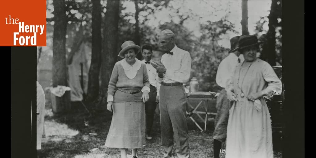 Eleanor Ford, Thomas Sato, Henry Ford, Edsel Ford and Clara Ford on a ...