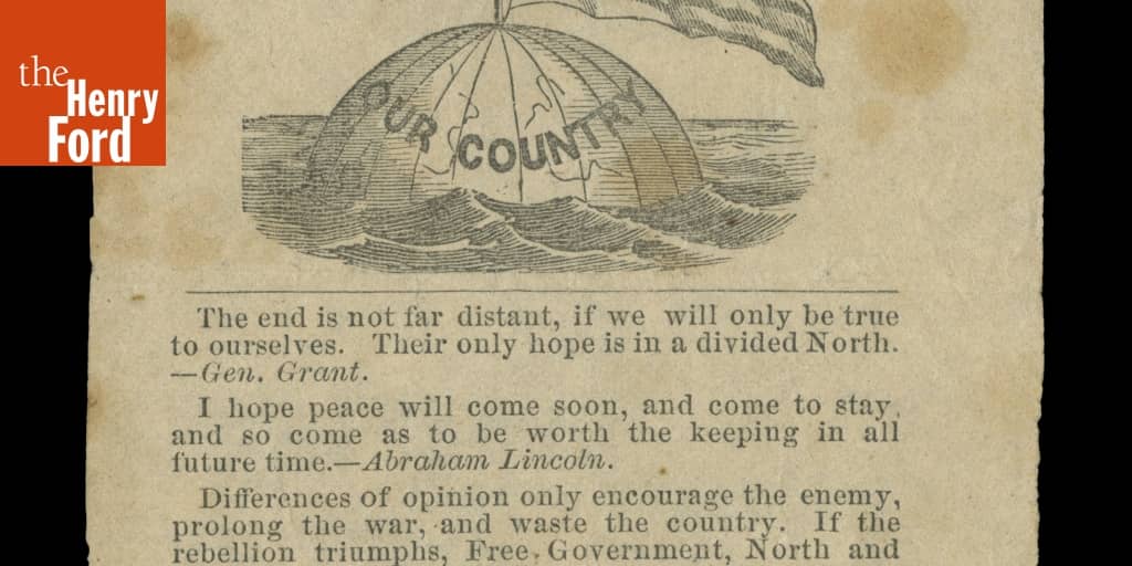 Union Republican Ballot, 1864 - The Henry Ford