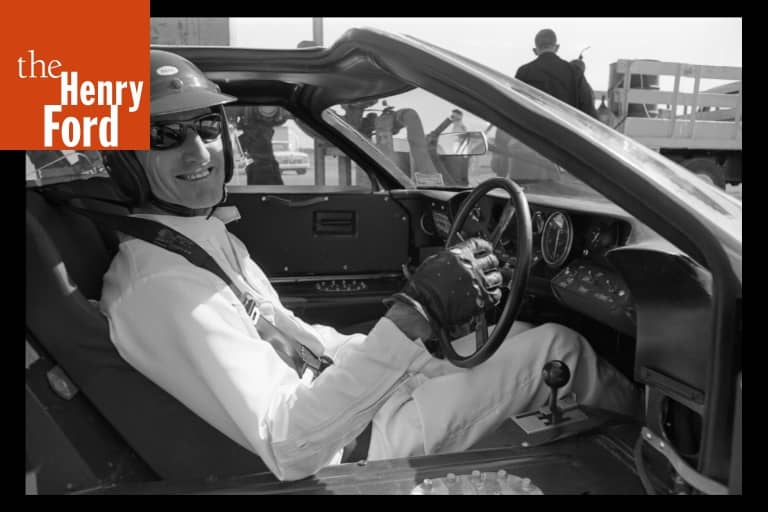 Ken Miles in Ford Mark II at the Daytona 24 Hour Continental Race ...