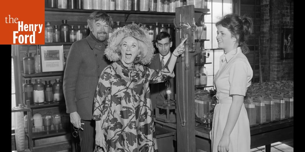 Warde Donovan, Phyllis Diller and Daughter in Menlo Park Laboratory ...