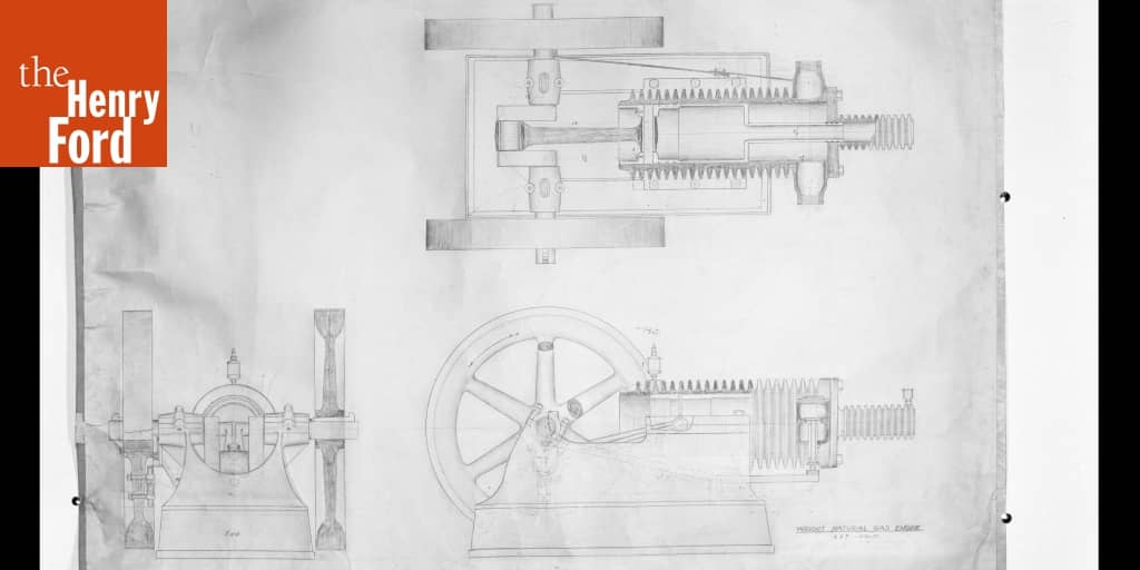 Drawing, Wright Natural Gas Engine, June 26, 1937 - The Henry Ford