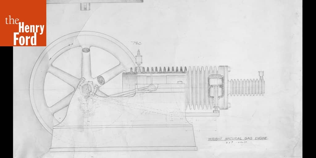 Drawing, Wright Natural Gas Engine, June 26, 1937 - The Henry Ford