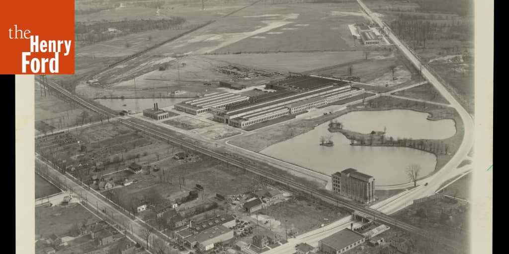 Aerial View of the Ford Engineering Laboratory and Ford Airport, April ...