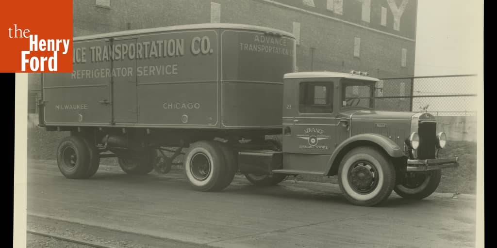 Mack Model BM Truck Tractor with Attached Semi Trailer, 1933 - The ...