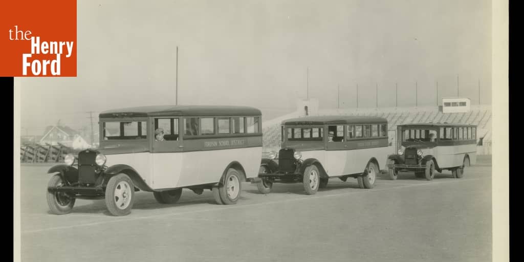 1932 Ford School Buses Used in the Fordson School District, Dearborn ...