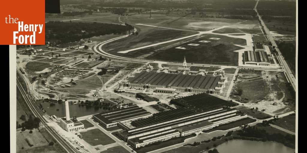Aerial View of Ford Engineering Laboratory, Ford Airport, Henry Ford ...