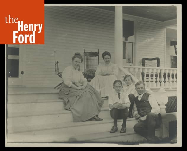 Clara Ford, Edsel Ford, and Henry Ford with Friends at the "Square ...