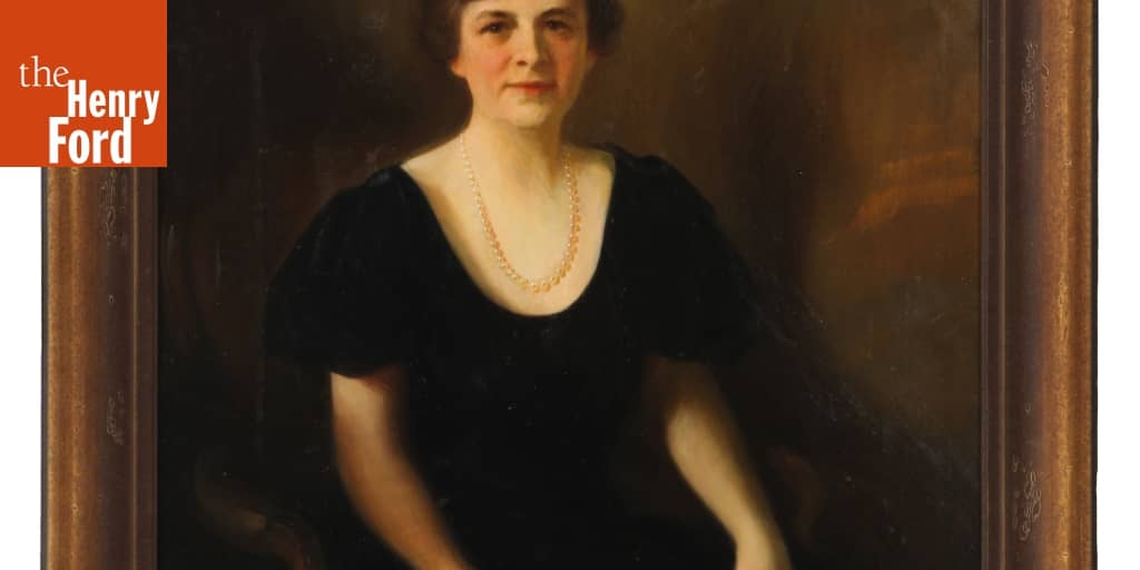 Portrait of Clara Ford Seated Holding Fan, circa 1926 - The Henry Ford