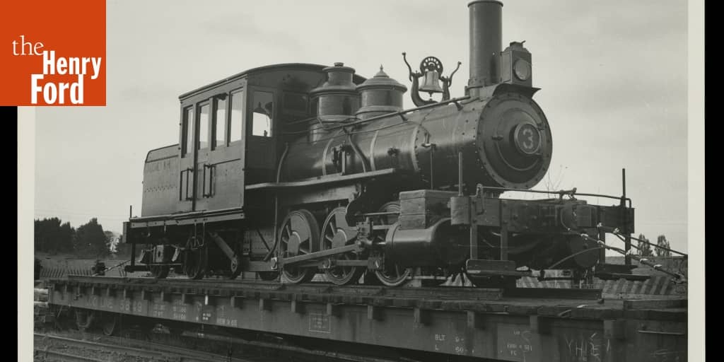 Torch Lake Steam Locomotive Loaded on a Flatcar for Transport from ...