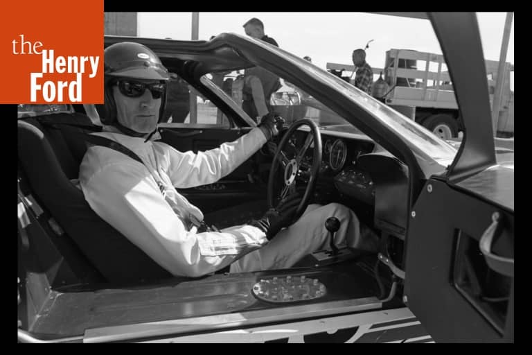 Ken Miles in Ford Mark II at the Daytona 24 Hour Continental Race ...