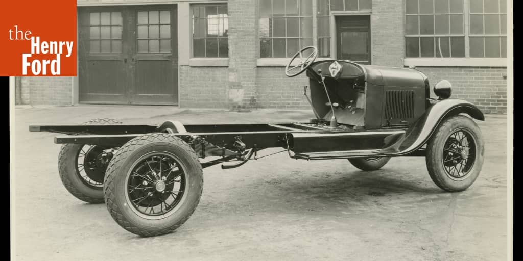 1928 Ford Model AA Truck Chassis Parked Outdoors, December 1927 - The ...