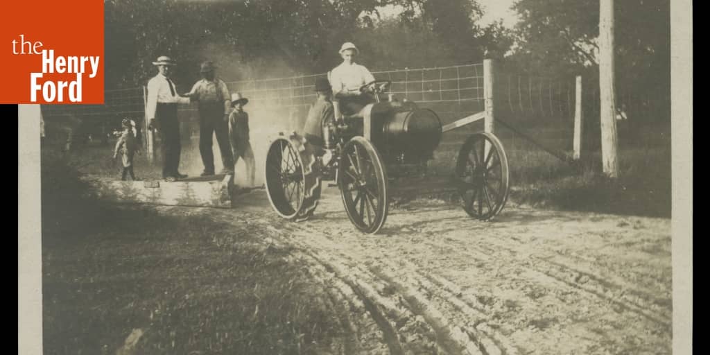 Henry Ford Driving an Experimental Ford Tractor, circa 1906-1907 - The ...