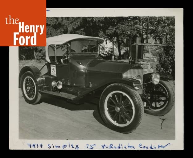 1912 or 1914 Simplex Automobile Participating in 1951 Glidden Tour ...