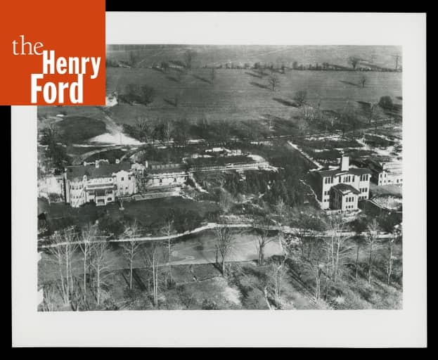 Aerial View of Fair Lane Estate, Dearborn, Michigan, 1923 - The Henry Ford