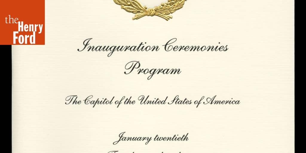 Barack Obama 2009 Inauguration Program, Enclosed with Inauguration ...