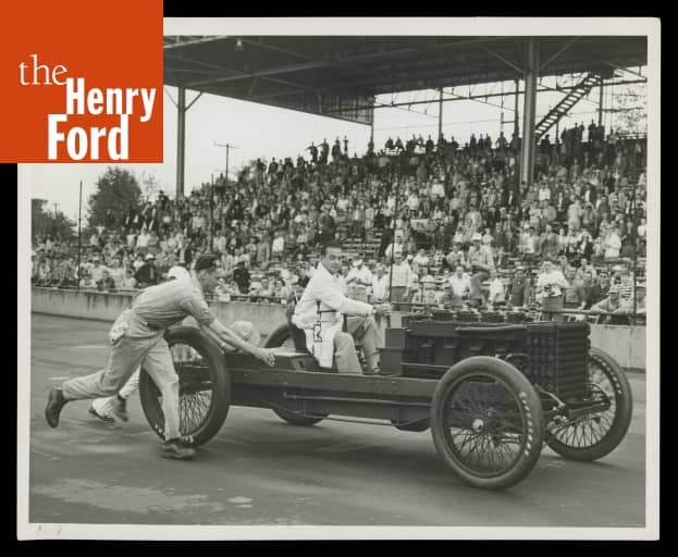 William Clay Ford in the 1902 Ford "999" Racer in a Re-enactment at ...