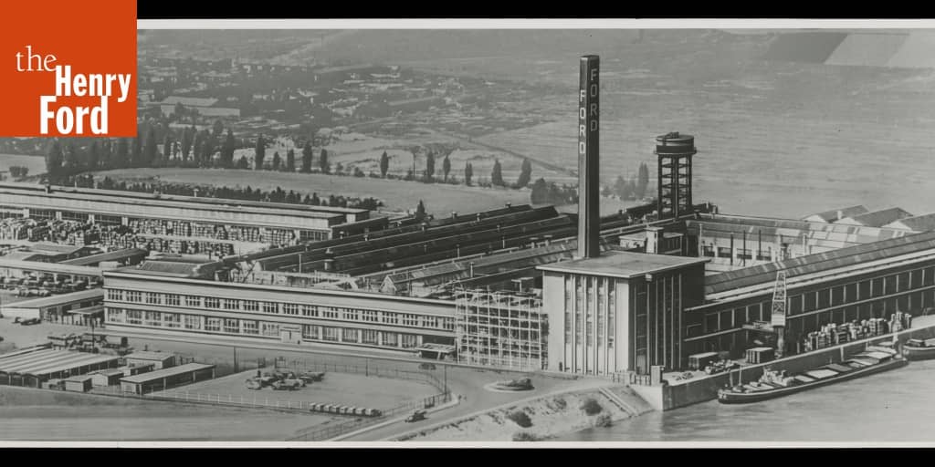 Aerial View of Ford Motor Company Plant, Cologne, Germany, 1950 - The ...
