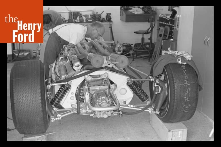 Working on Race Car at the 49th Indianapolis 500, May 1965 - The Henry Ford