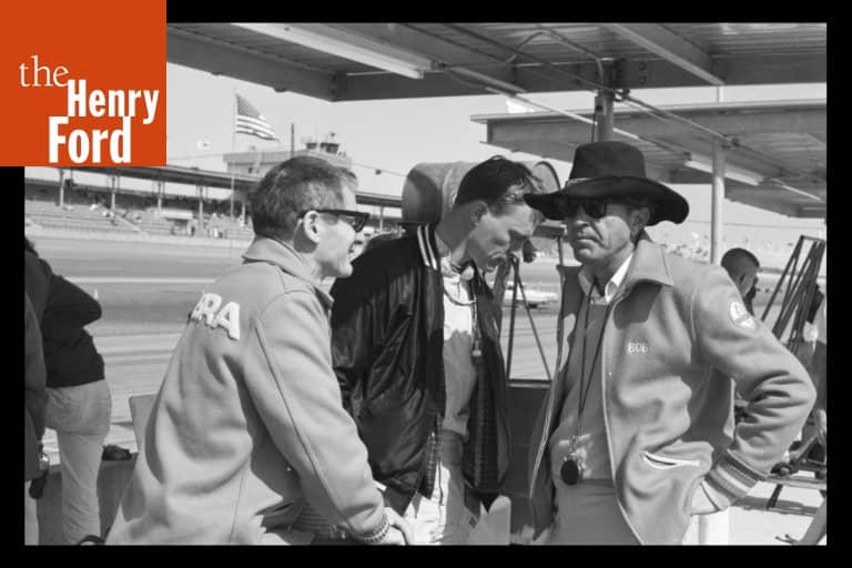 Ken Miles, Dan Gurney, and Carroll Shelby at Daytona International ...