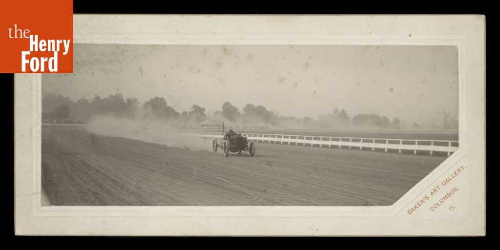 Barney Oldfield Driving a Ford Race Car, 1902-1904 - The Henry Ford
