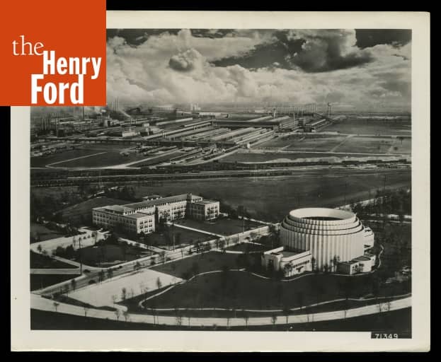 Aerial View of Ford Rotunda, the Rouge Plant and Administration ...