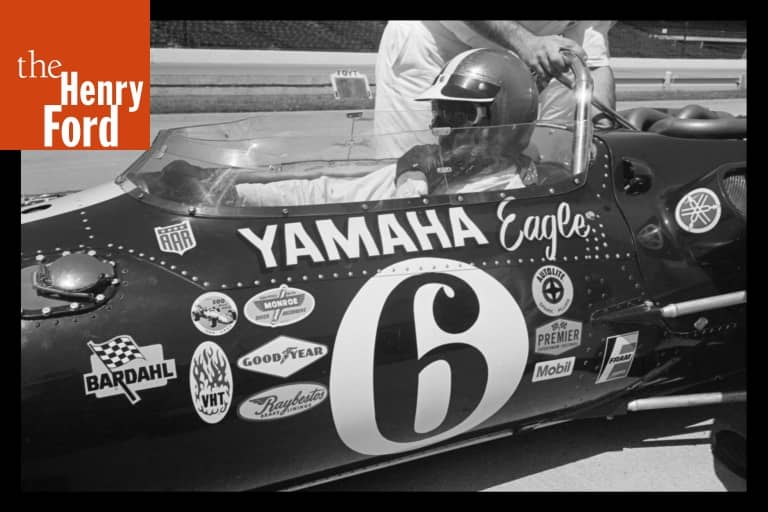 Joe Leonard in Eagle-Ford Race Car at Indianapolis Motor Speedway, May ...