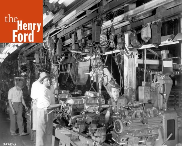 Engine Assembly at Ford Motor Company Rouge Plant, January 19, 1948 ...