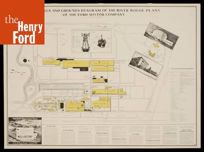 Buildings and Grounds Diagram of the River Rouge Plant of the Ford ...