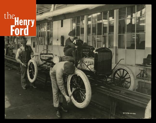 10 Millionth Ford Model T Chassis on Assembly Line at the Highland Park ...