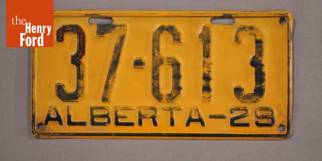 Alberta License Plate, 1929 - The Henry Ford
