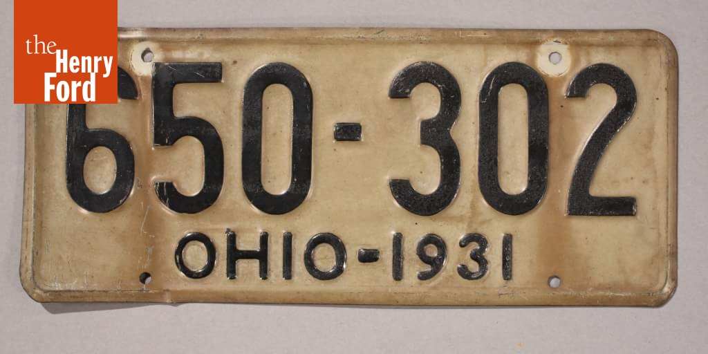 Ohio License Plate, 1931 - The Henry Ford