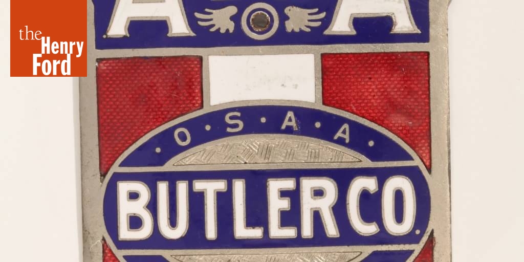 Butler County Ohio Automobile Club Badge, 1920-1932 - The Henry Ford
