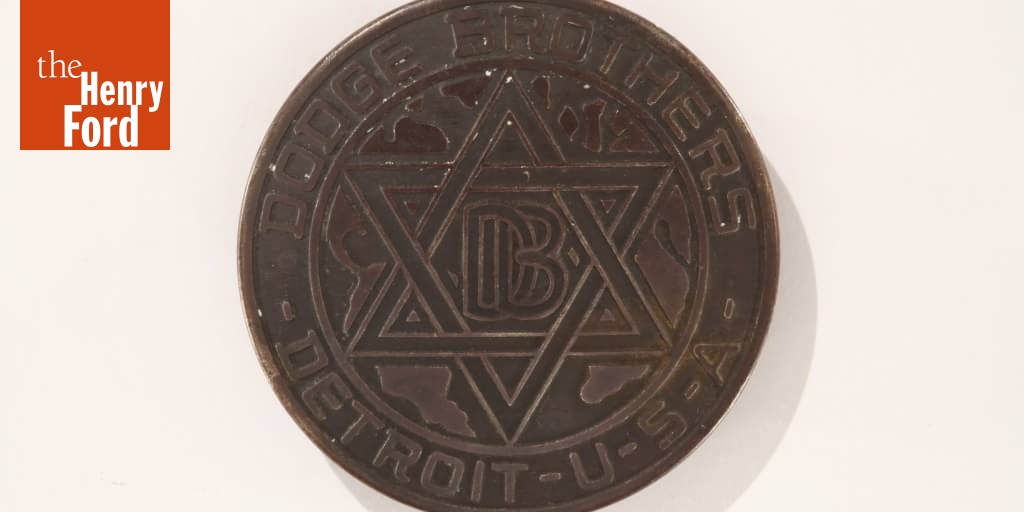 Dodge Brothers Radiator Emblem, circa 1920 - The Henry Ford