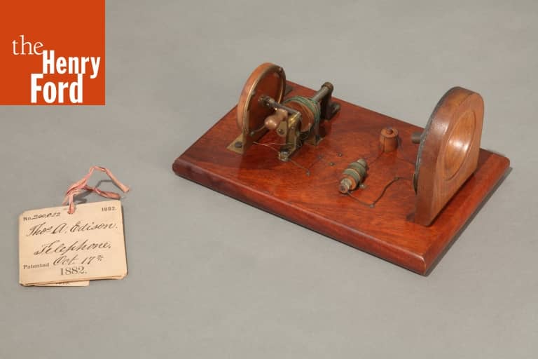 Patent Model of Edison's Improvement in Telephones, 1882 - The Henry Ford