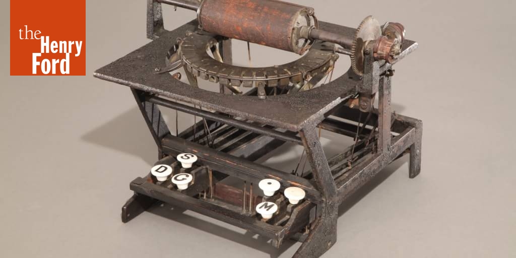 Patent Model of Sholes & Glidden Typewriter, 1874-1878 - The Henry Ford