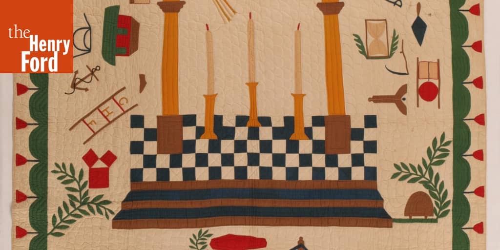 Masonic Symbols Quilt, circa 1880 - The Henry Ford