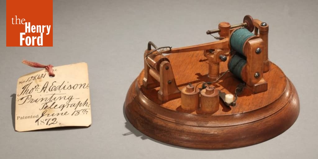 Patent Model of Edison's Printing Telegraph, 1872 - The Henry Ford