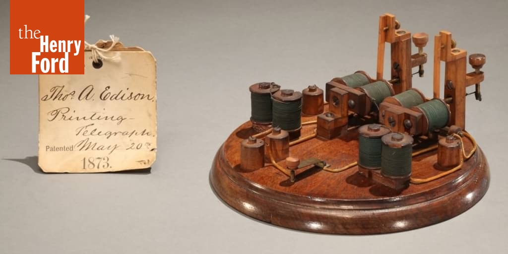 Patent Model of Edison's Printing Telegraph Improvement, 1873 - The ...