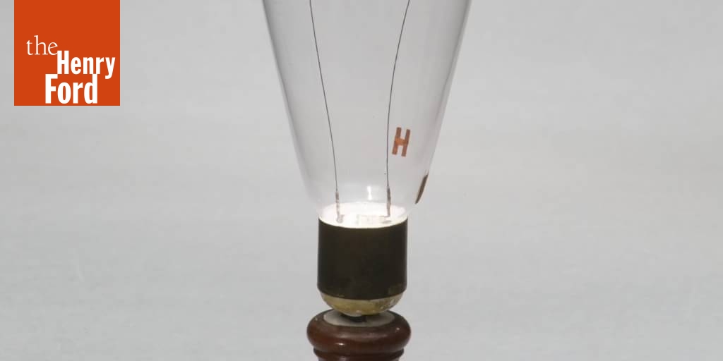 Spiral Carbon Filament Lamp Made by Siemens & Halske, 1883 - The Henry Ford