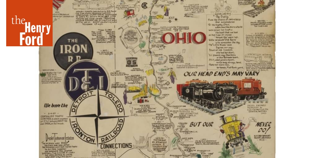 Illustrated and Annotated Map of the Detroit, Toledo & Ironton Railroad ...