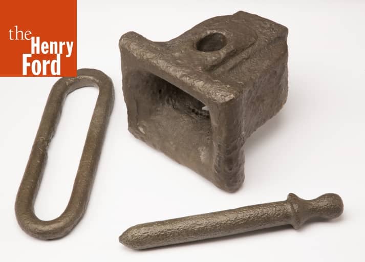 Link and Pin Coupler, Used by the Michigan Central Railroad, 1850-1900 ...